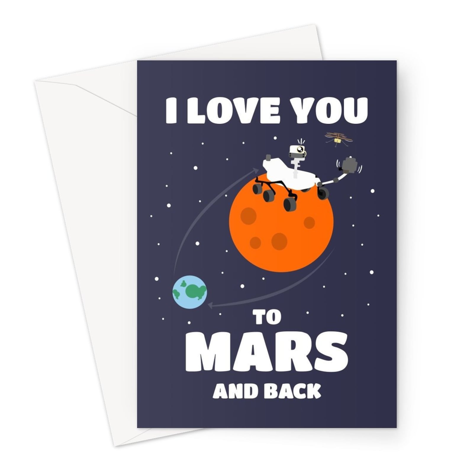 I Love You to Mars and Back A5 Greeting Card Father's Day - Etsy