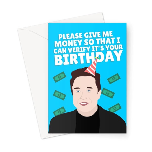 Elon Musk Card - Etsy