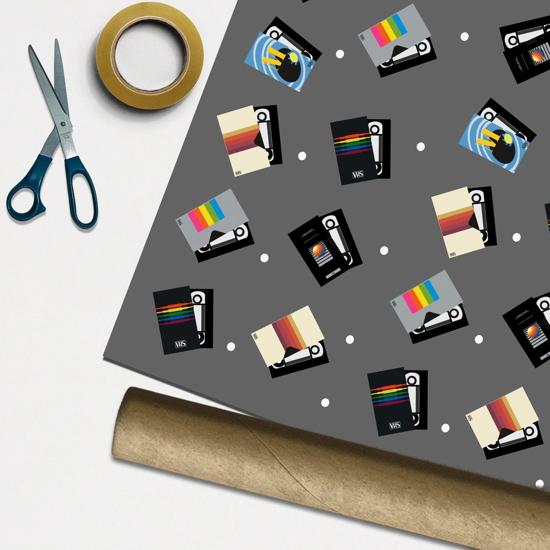 Vhs Video Tapes Rolled Tube Wrapping Paper 1 2 5 METRE ROLL - Etsy