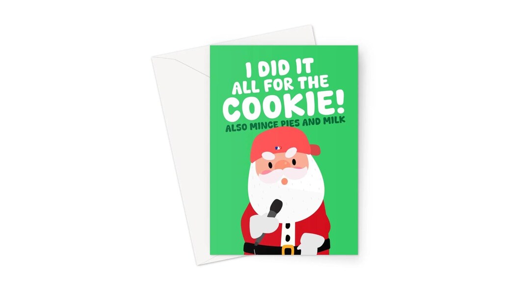 I Did It All for the Cookie Fred Durst Christmas A5 Greeting Card Cute ...