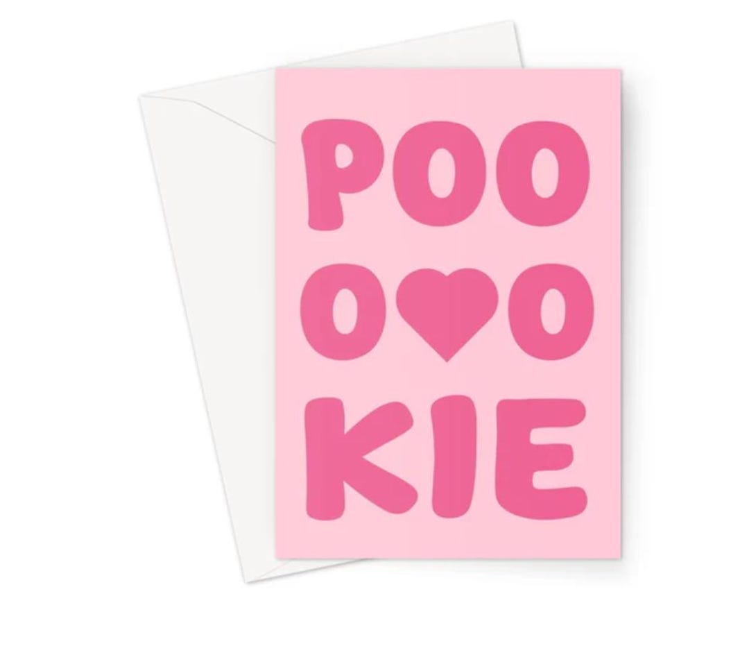 Pookie Cute Love Heart A5 Greeting Card Anniversary Birthday Couples ...