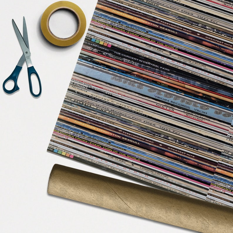Vinyl Stack Collection Rolled Tube Wrapping Paper 1 2 5 - Etsy