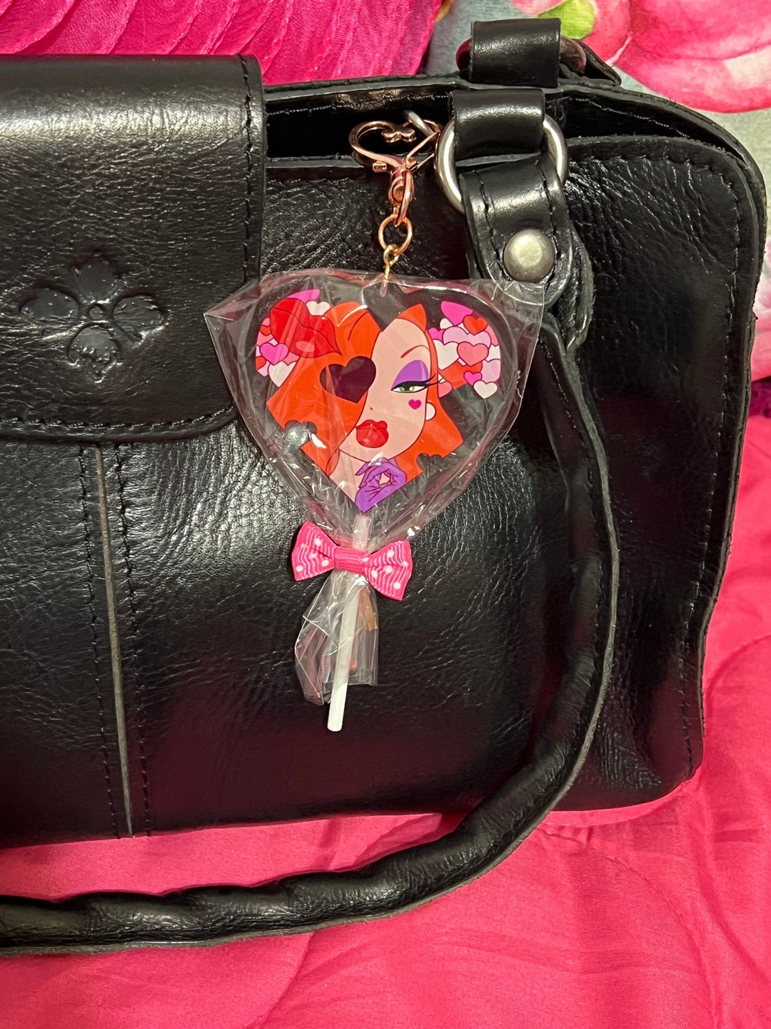 Valentine Jessica Heart Lollipop Charm/keychain - Etsy