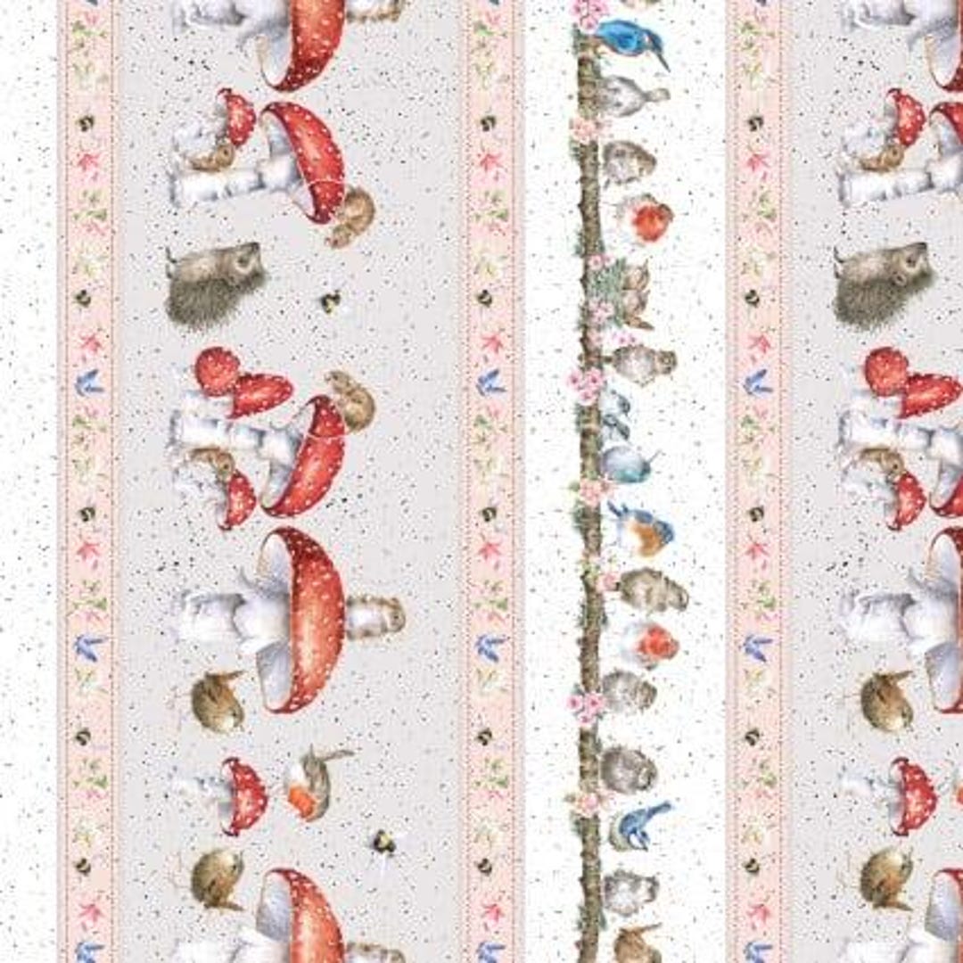 Bramble Patch - MASD 10102 KP - "white and Gray Border Fabric ...