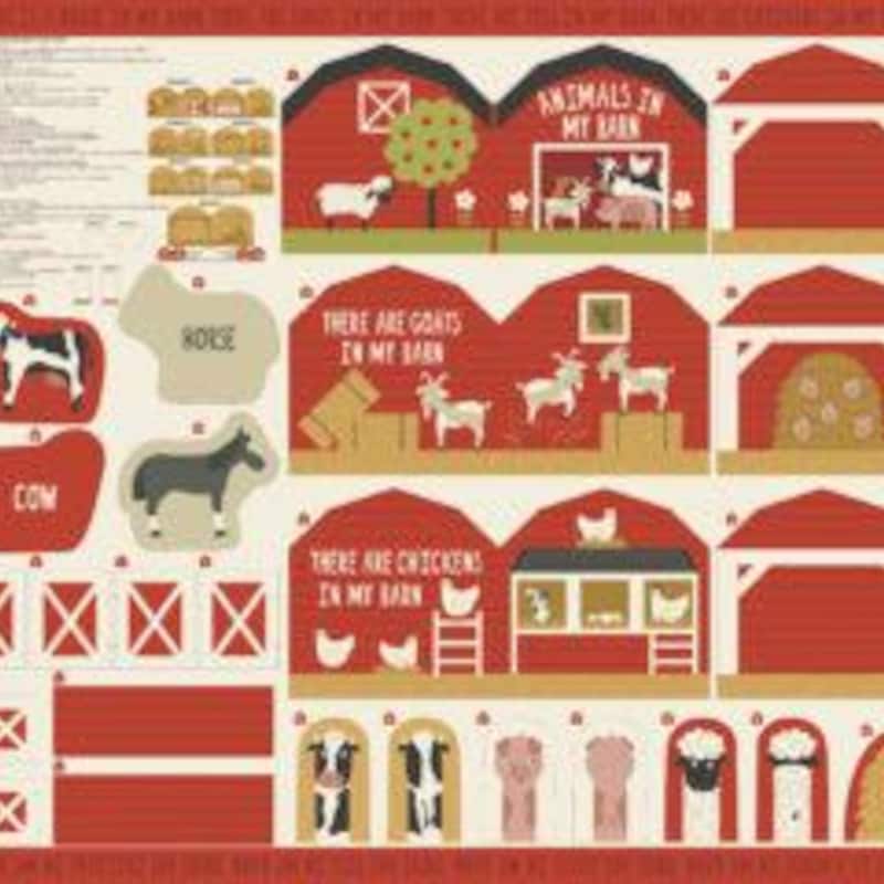 Farmstead Panel Fabric - Etsy
