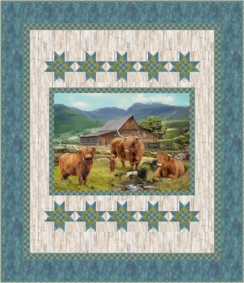 Highland Stars Quilt Kit - Goode Day Quilts Pattern - Highland Home ...