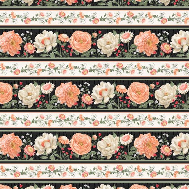 Border Print Fabric - Etsy