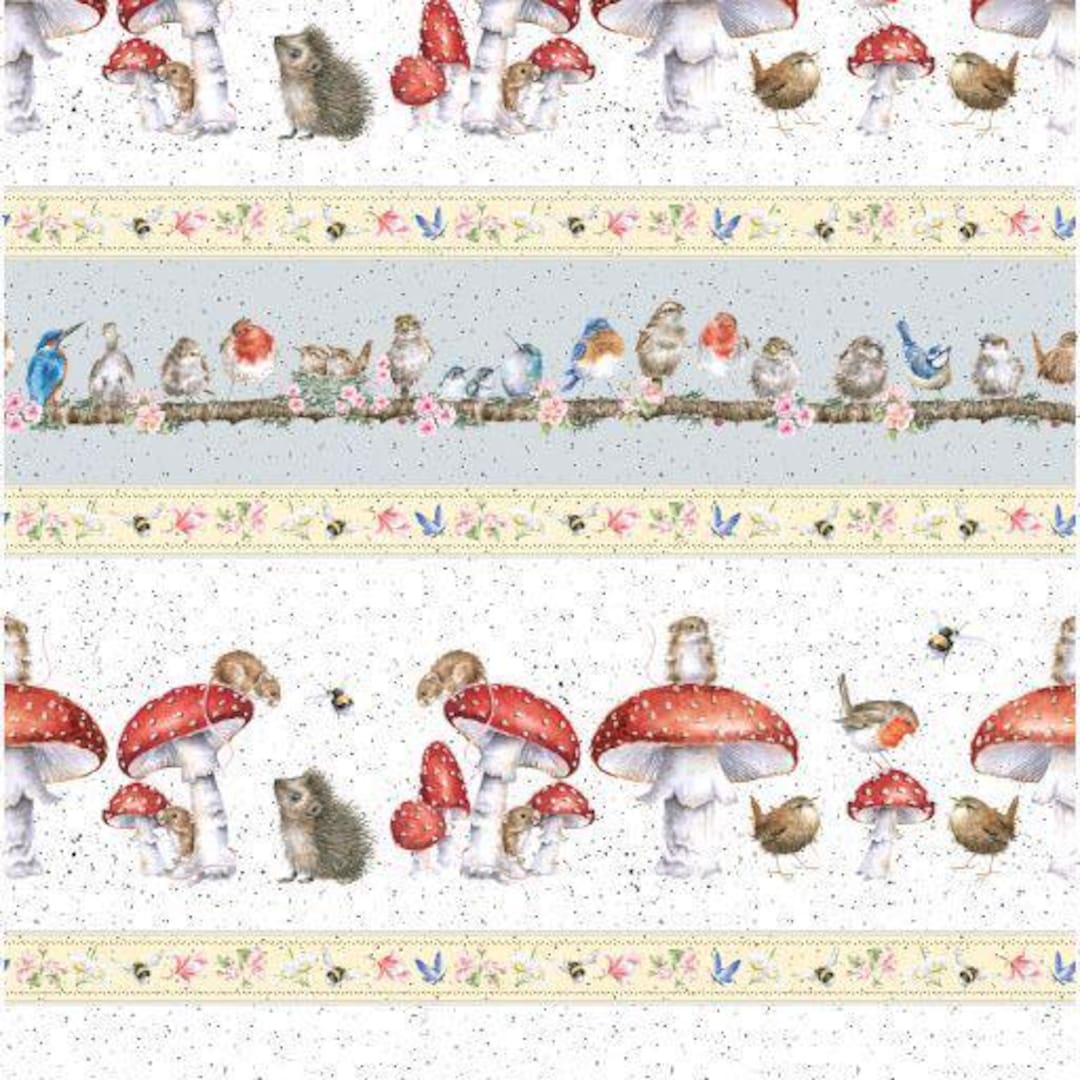 Bramble Patch - MASD 10102 BS - "toad Stool Border " - Maywood Studio ...