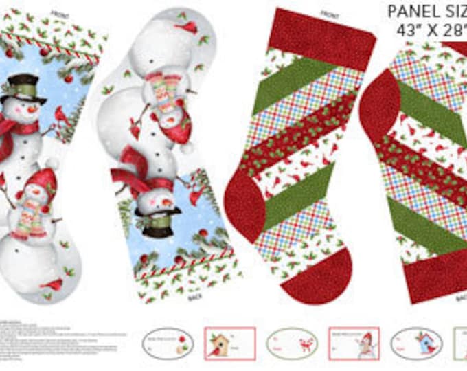 Winter Welcome Stocking Fabric Panel - by Northcott - DP24101 10 - 28 ...