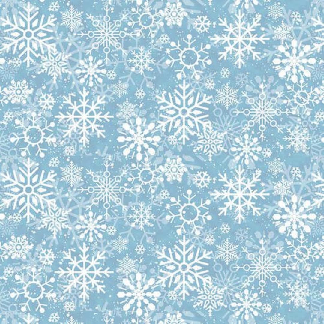 Welcome Winter HG9706 11 blue Snowflake by Barb Tourtillatte for Henry ...