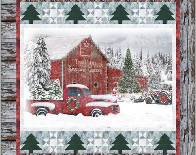 Tree Farm Quilt Kit - Hoffman Fabric - Castilleja Cotton Pattern - 54 ...