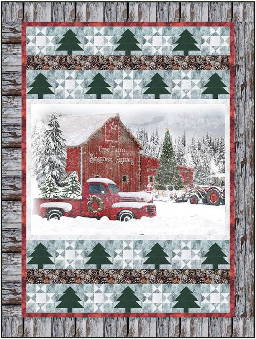 Tree Farm Quilt Kit Hoffman Fabric Castilleja Cotton Pattern 54 X 76 - Etsy