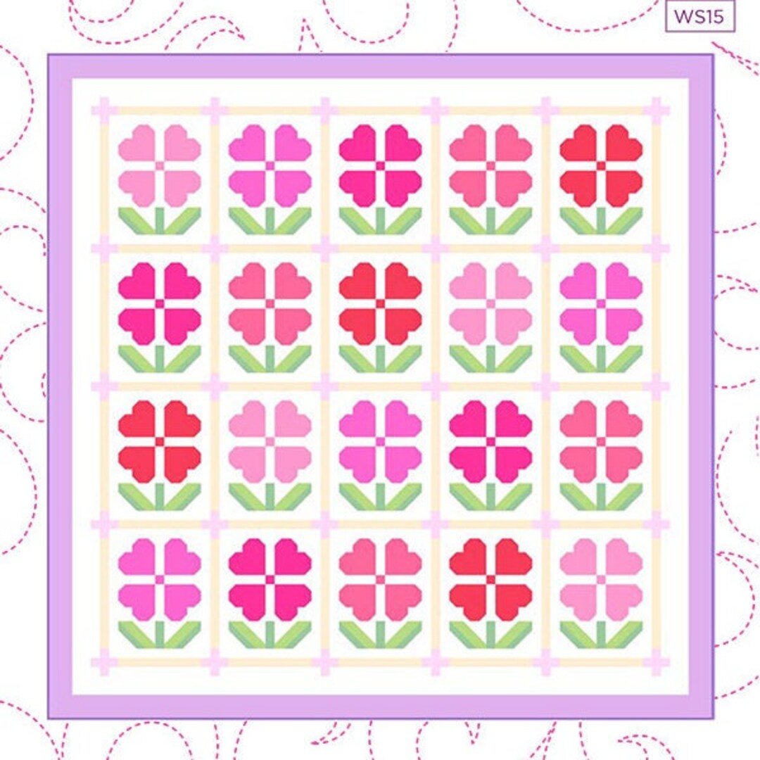 Hearts Ablooming Quilt Pattern - Wendy Sheppard - 72 X 72 - WS15 - Etsy