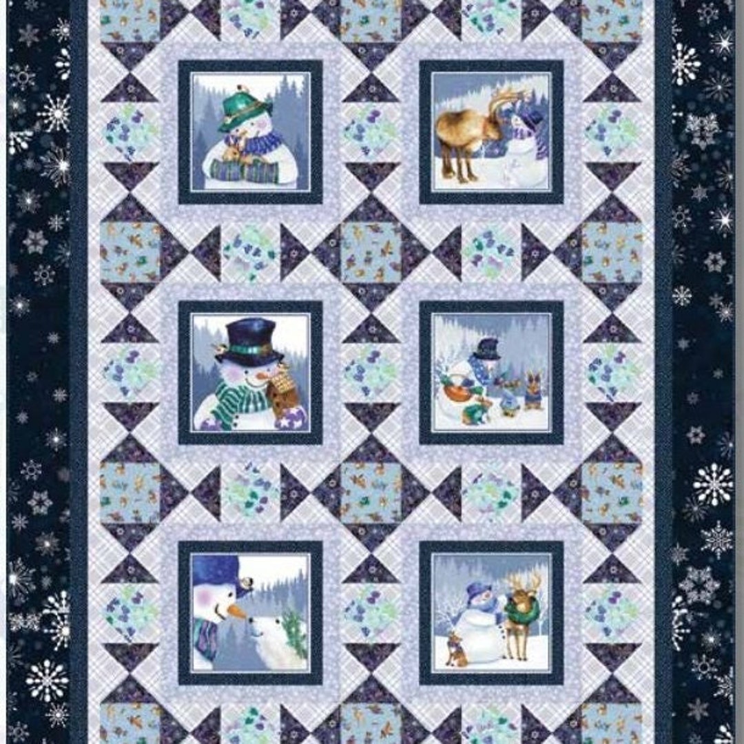 Flurry Friends Quilt Kit - Flurry Friends Fabric by Henry Glass - 60" X ...