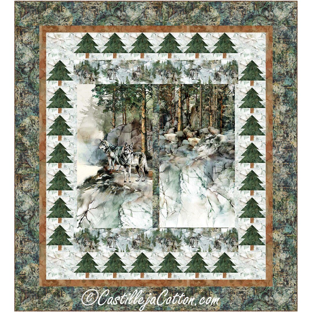 Lone Wolves Queen Quilt Kit - Northcott Fabric - 82" X 90" - Etsy