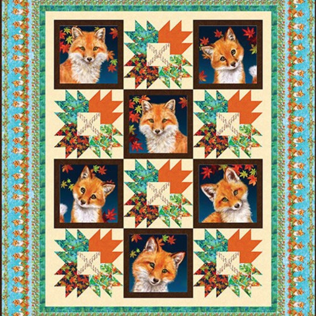 Auburn Fox Quilt Kit - Designed by Kayomi Harai for Studio E - 54" X 66 ...