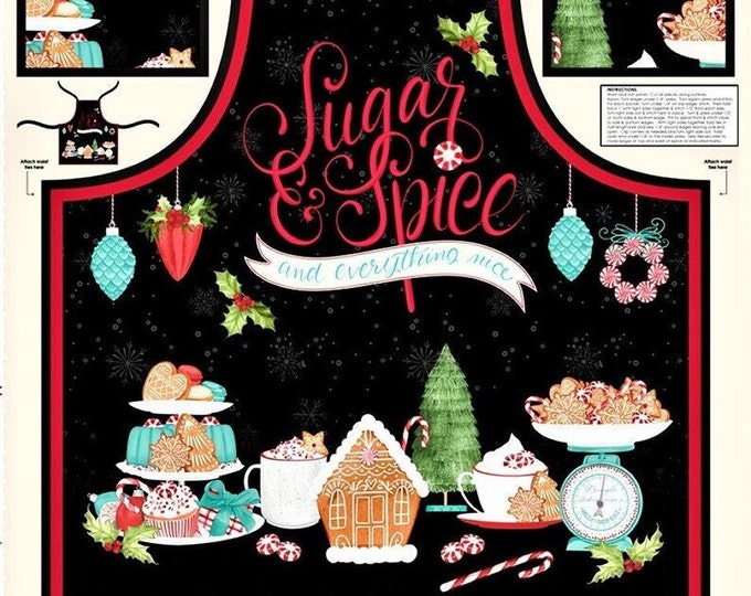 Peppermint Parlor Apron Fabric Panel - by Danielle Leone for Wilmington ...