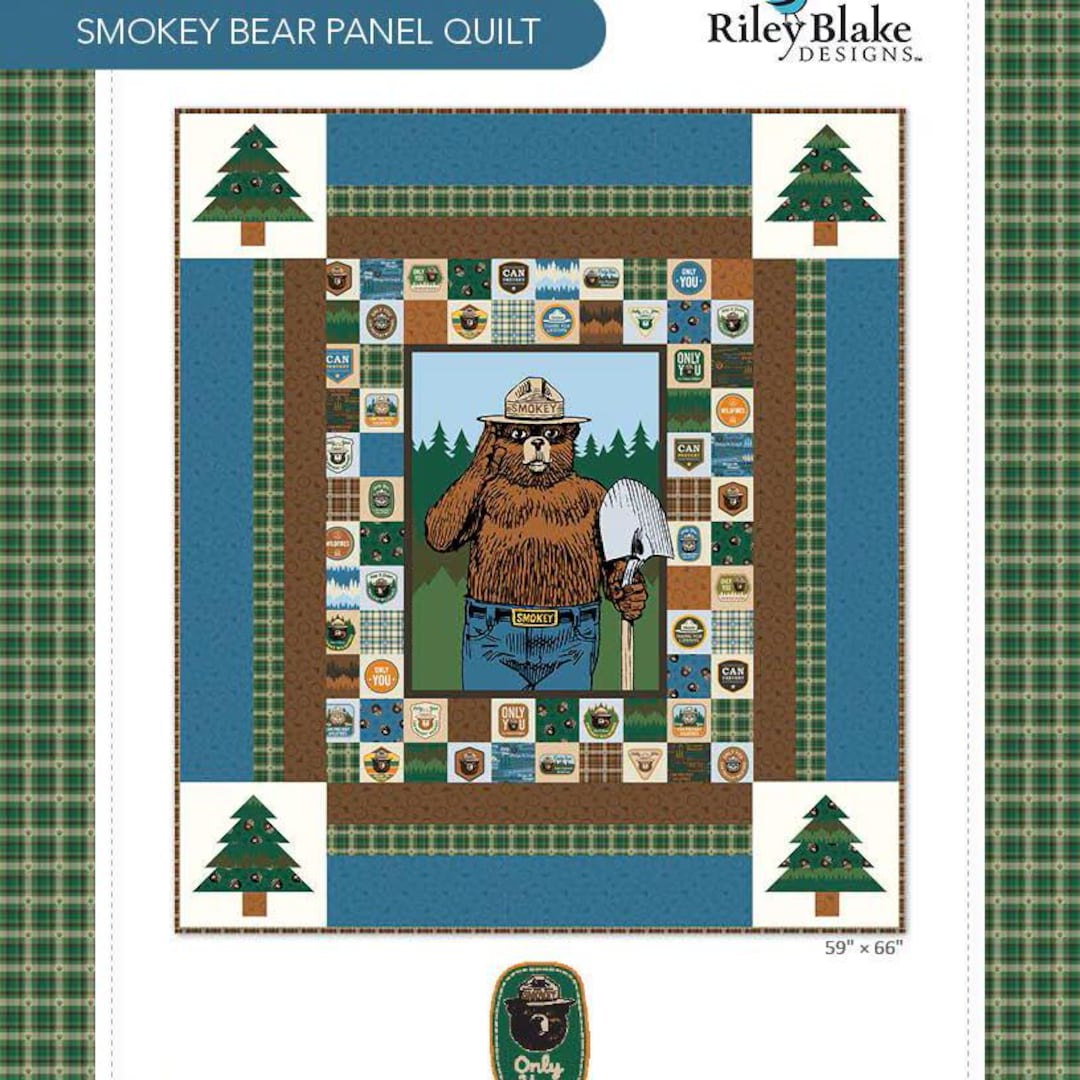 Smokey Bear Panel Quilt Kit -only You Fabrics From Riley Blake - Free ...
