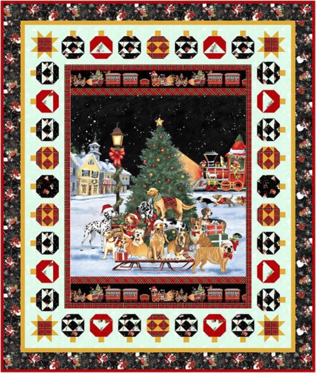 Snow Dogs Quilt Kit - Designed by Geoff Allen for Studio E - 56" X 66 ...