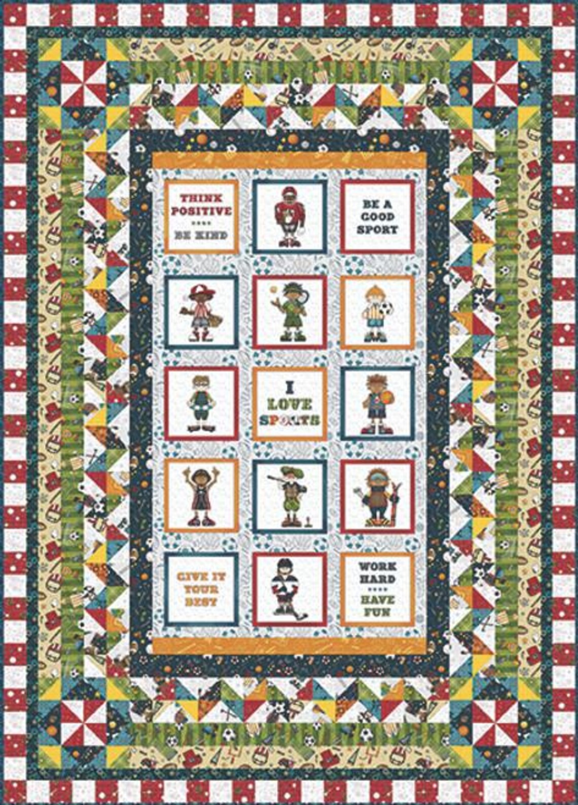 Hey Sports Fans Quilt Kit - Henry Glass Fabric - 50" X 70" - Etsy