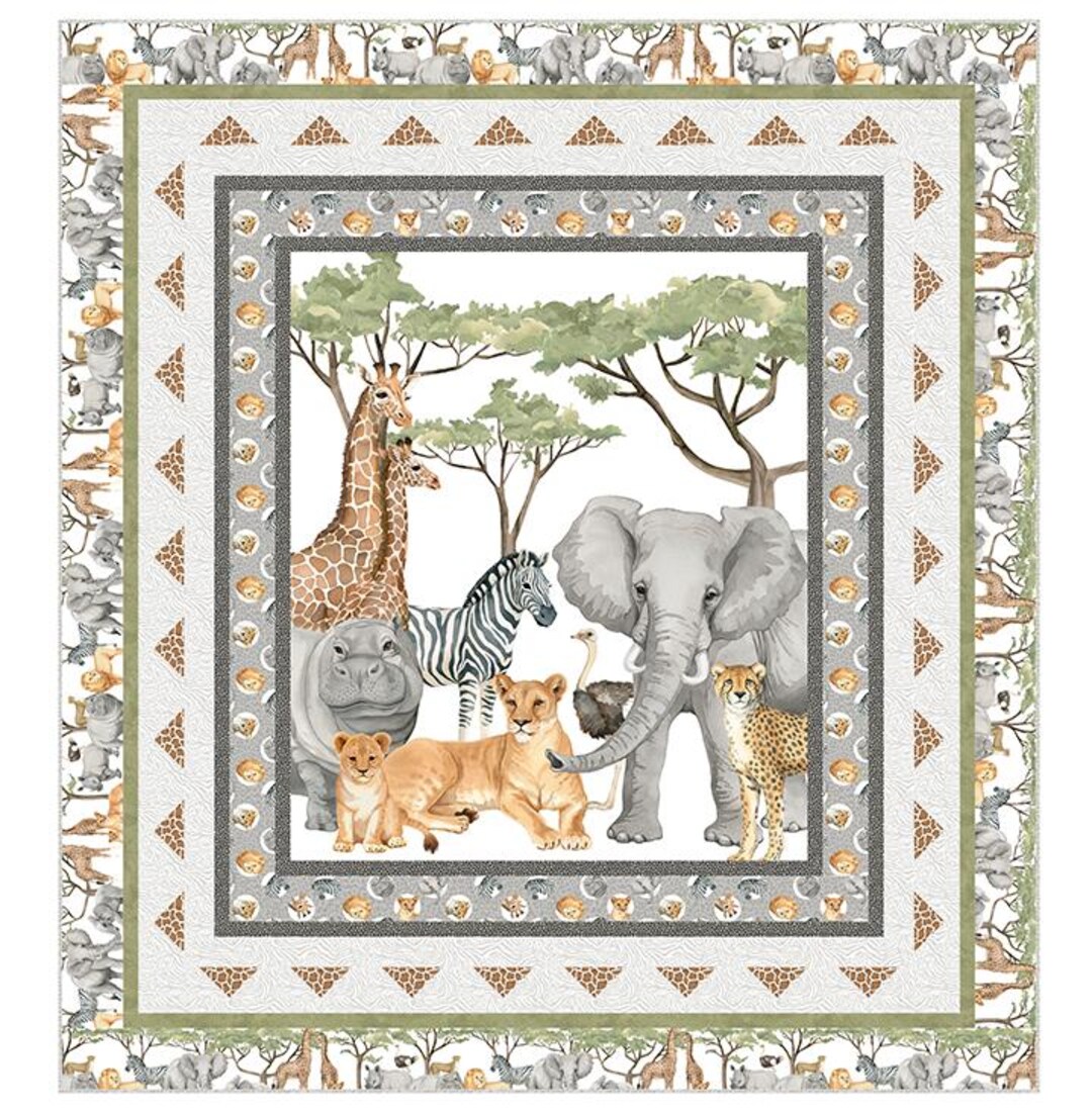 Center Stage Quilt Kit - Wild One by Northcott Fabrics - 64" X 70" - Etsy