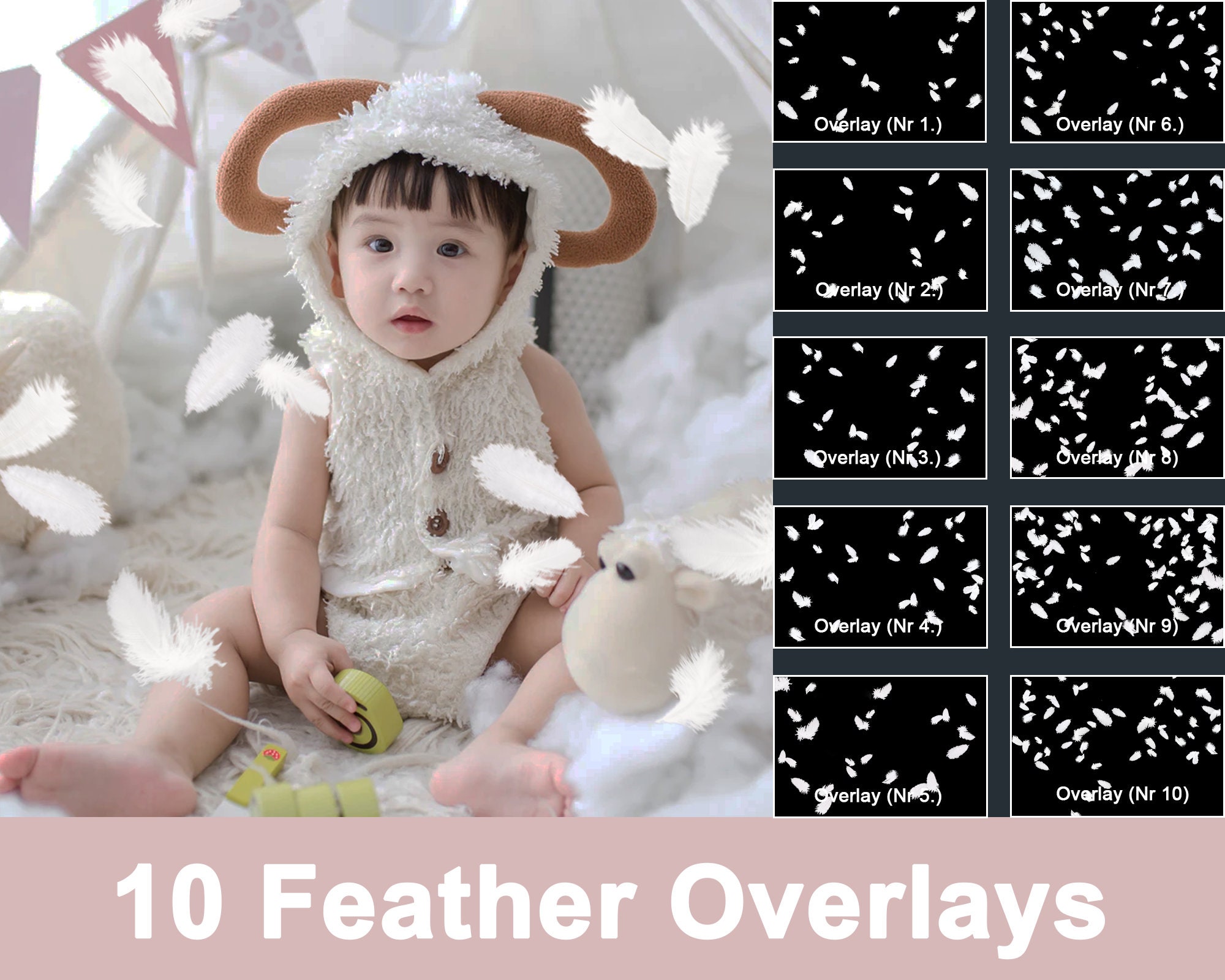 10 Feather Overlays Angel Overlays Flying Feather Overlay | Etsy
