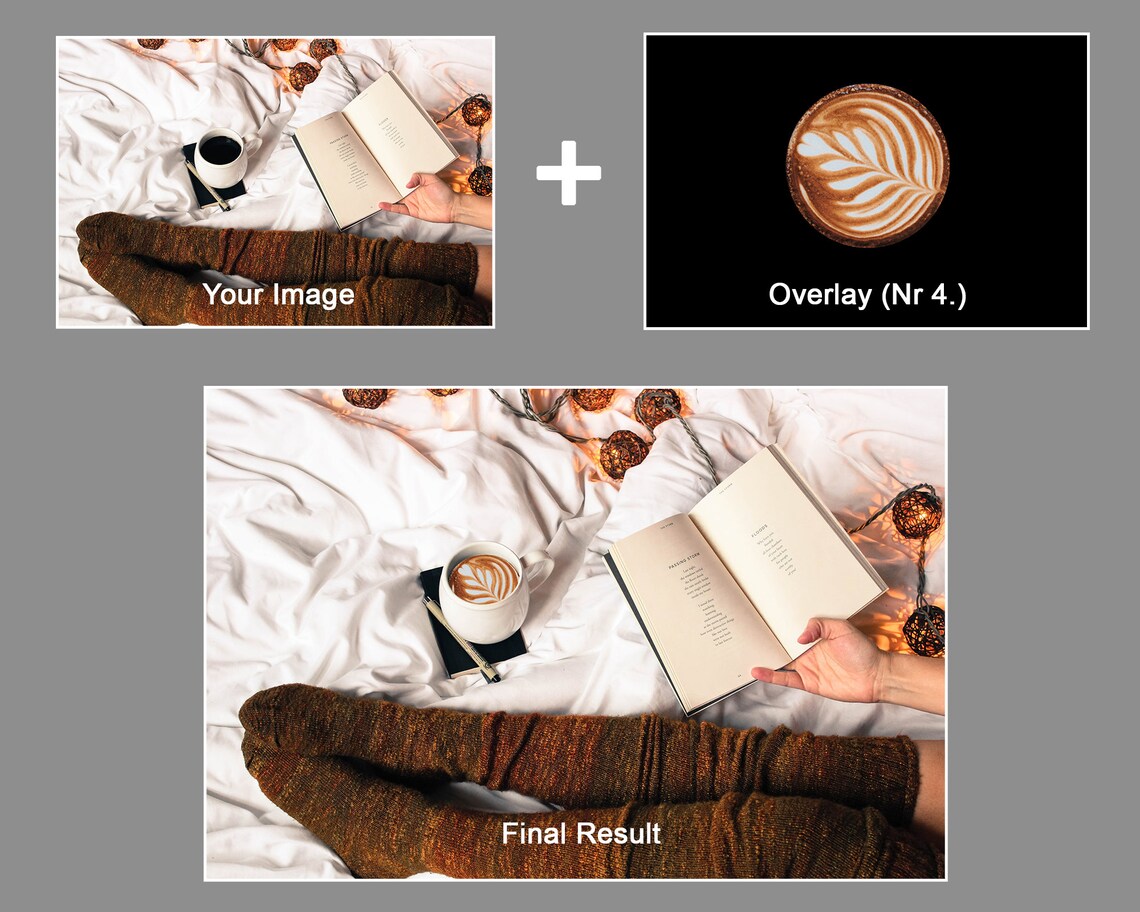 10 Coffee Overlays Coffee Art Overlay Foam Overlay Latte | Etsy