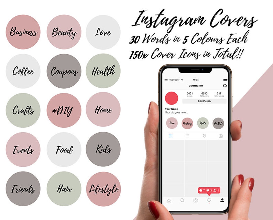 Instagram Story Highlight Covers for Influencers & Bloggers - Etsy