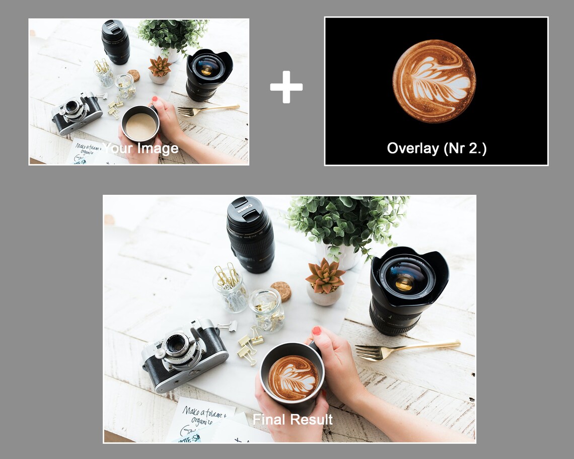 10 Coffee Overlays Coffee Art Overlay Foam Overlay Latte | Etsy