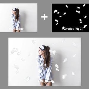 10 Feather Overlays, Angel Overlays, Flying Feather Overlay, White ...