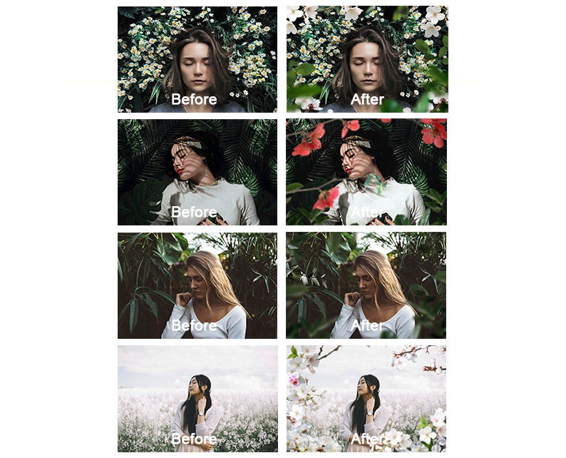 35 Photo Overlays Branch & Flower Overlays Photo Filters - Etsy