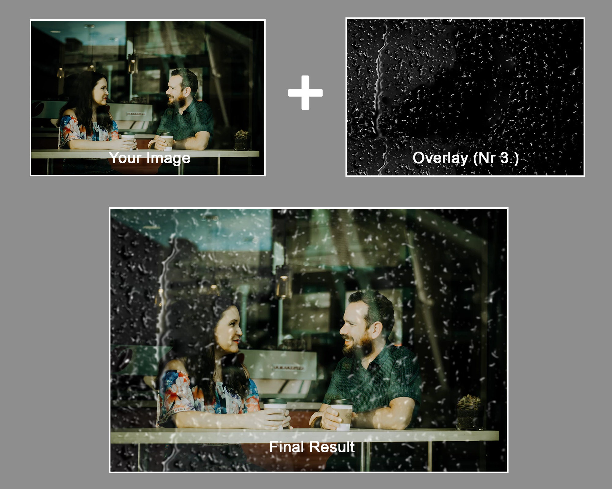 10 Raindrop Overlays Photoshop Overlays Realistic Rain | Etsy