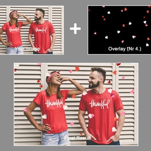 10 Valentine's Day Photo Overlays, Paper Heart Overlays, Wedding ...