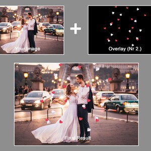 10 Valentine's Day Photo Overlays, Paper Heart Overlays, Wedding ...
