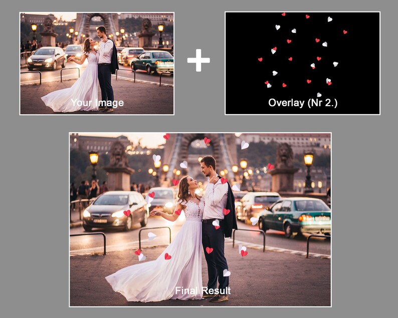 10 Valentine's Day Photo Overlays Paper Heart Overlays | Etsy