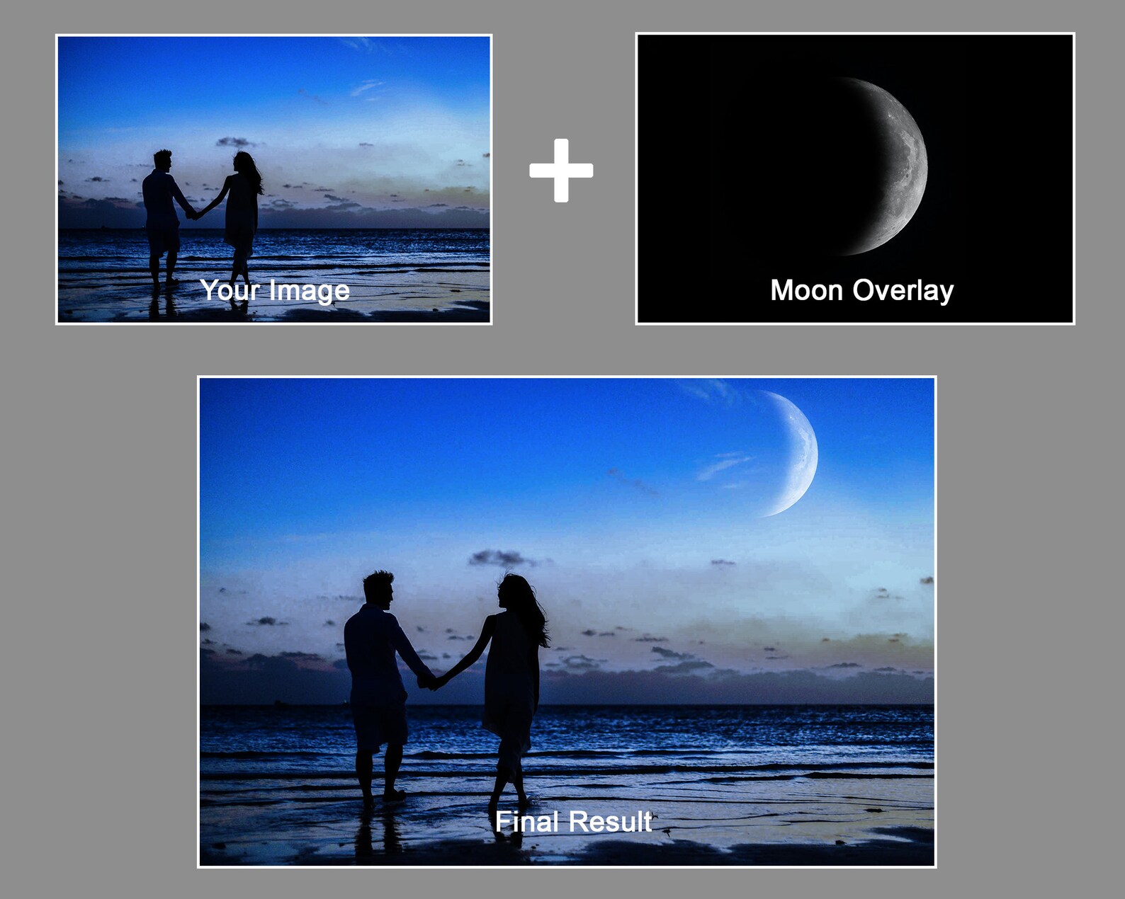 7 Moon Overlays Night Sky Overlays Star Overlays Winter - Etsy Canada