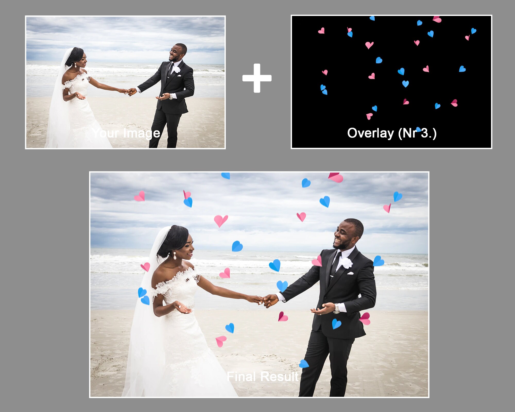 10 Valentine's Day Photo Overlays Paper Heart Overlays | Etsy