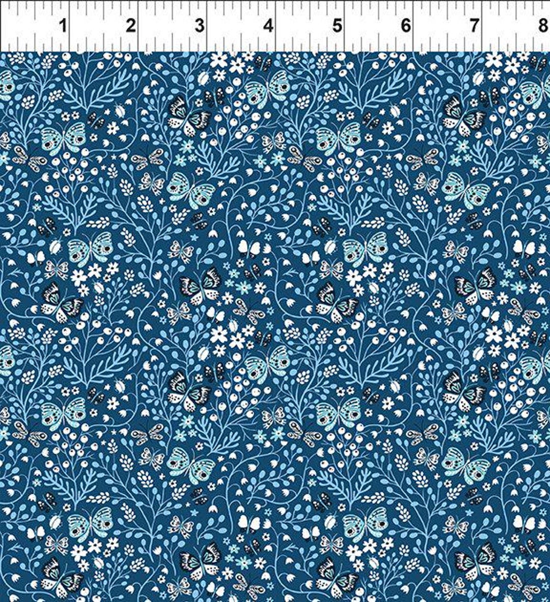 Whimsy Butterflies Blue IBFWHI7WMS-1 by in the Beginning Fabrics - Etsy