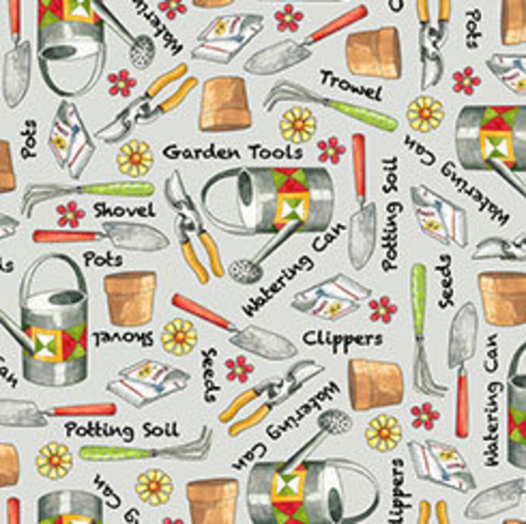 Who Let the Hogs Out Garden Tools 1649 25941 K by Desiree Designs for ...