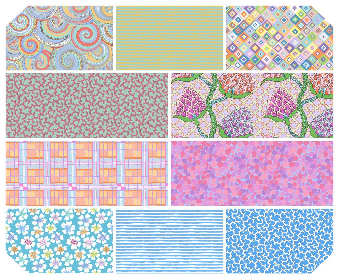 Kaffe Fassett Pastel Fat Quarter Bundle 10 Pcs. for Free Spirit Fabrics - Etsy