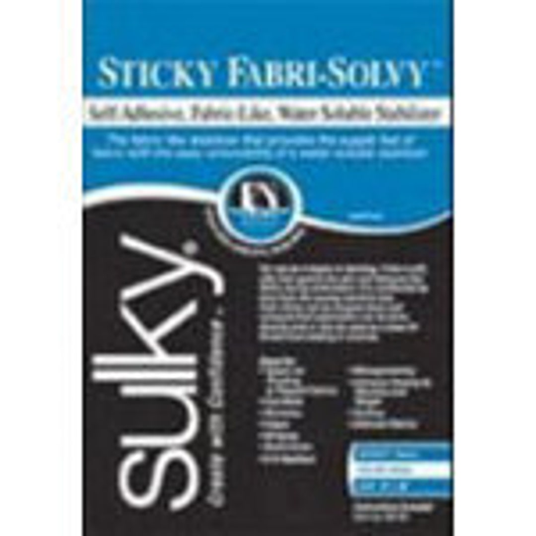 Sulky Sticky Fabri-solvy, 12 Sheets, 8.5 X 11 - Etsy