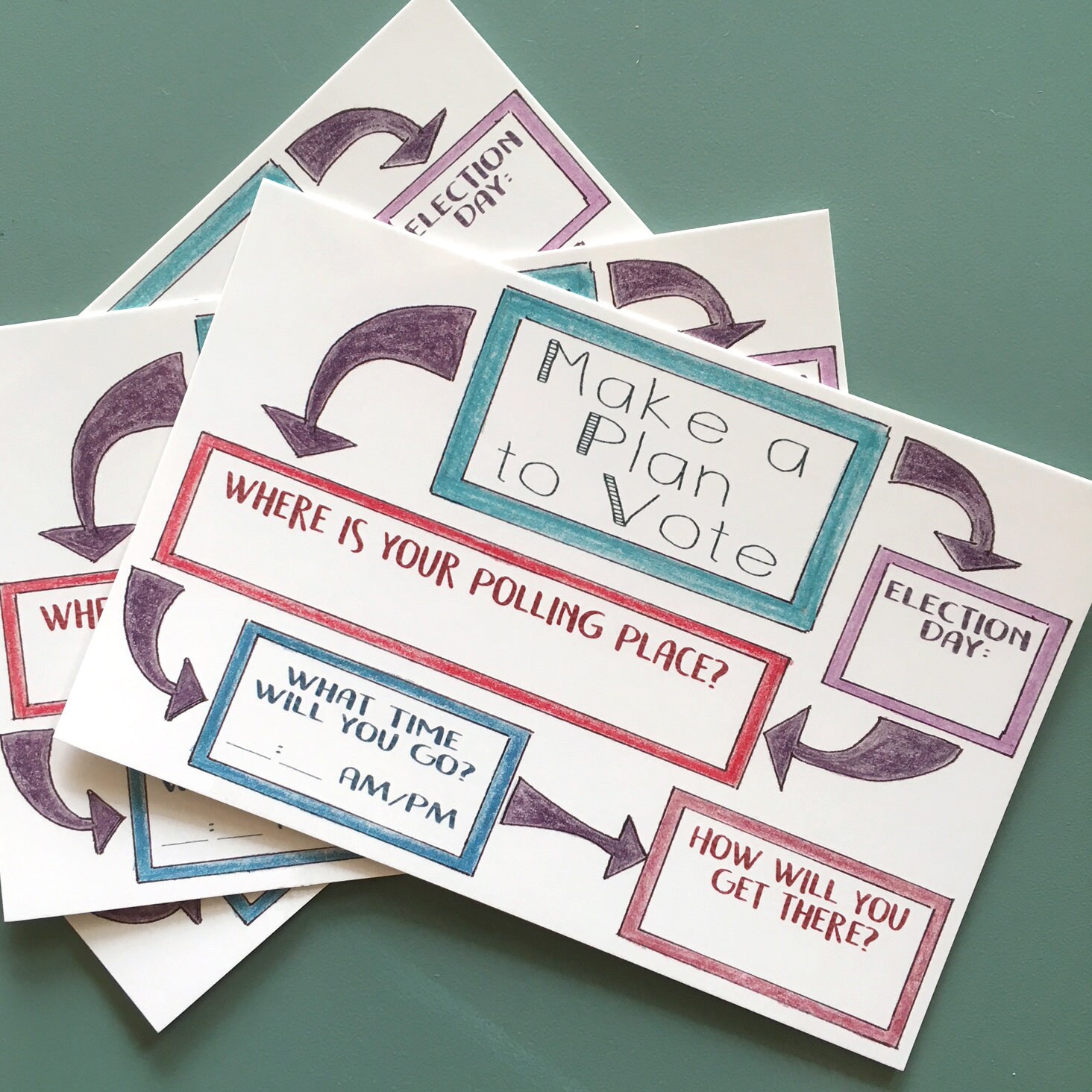 Political Postcards 4x6 Printable Postcards to Voters Make a Plan to ...