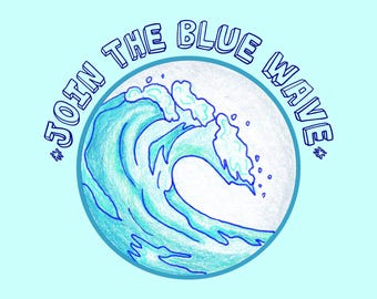 Postcards to Voters - Join the Blue Wave! - 4x6" Printable Postcards to ...
