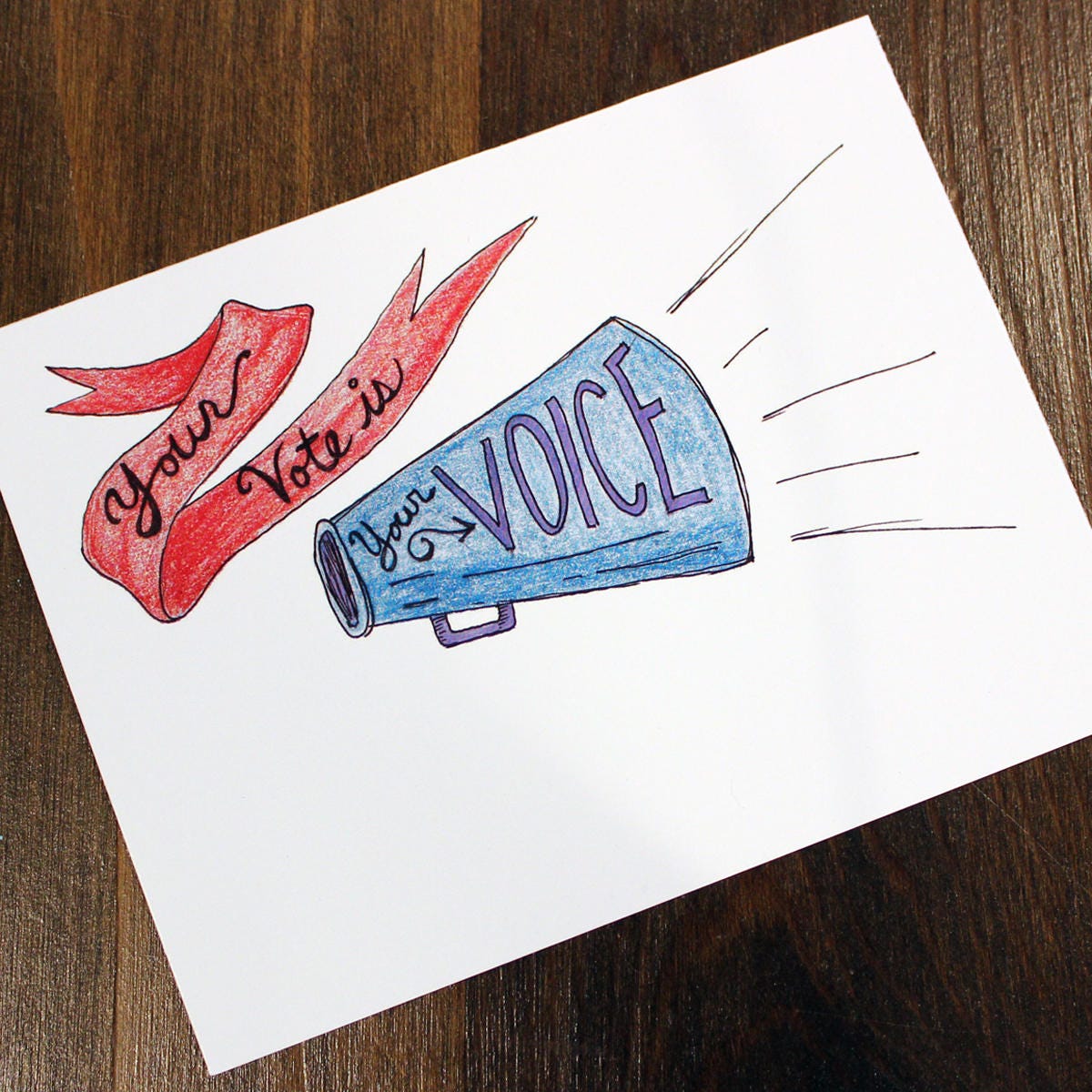 Voter Postcards - Printable Postcards to Voters 8.5x11" - Your Vote is ...