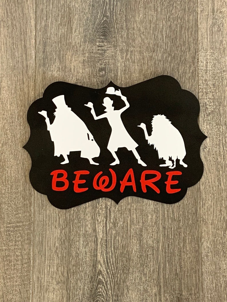Haunted Ghosts Beware Sign - Etsy