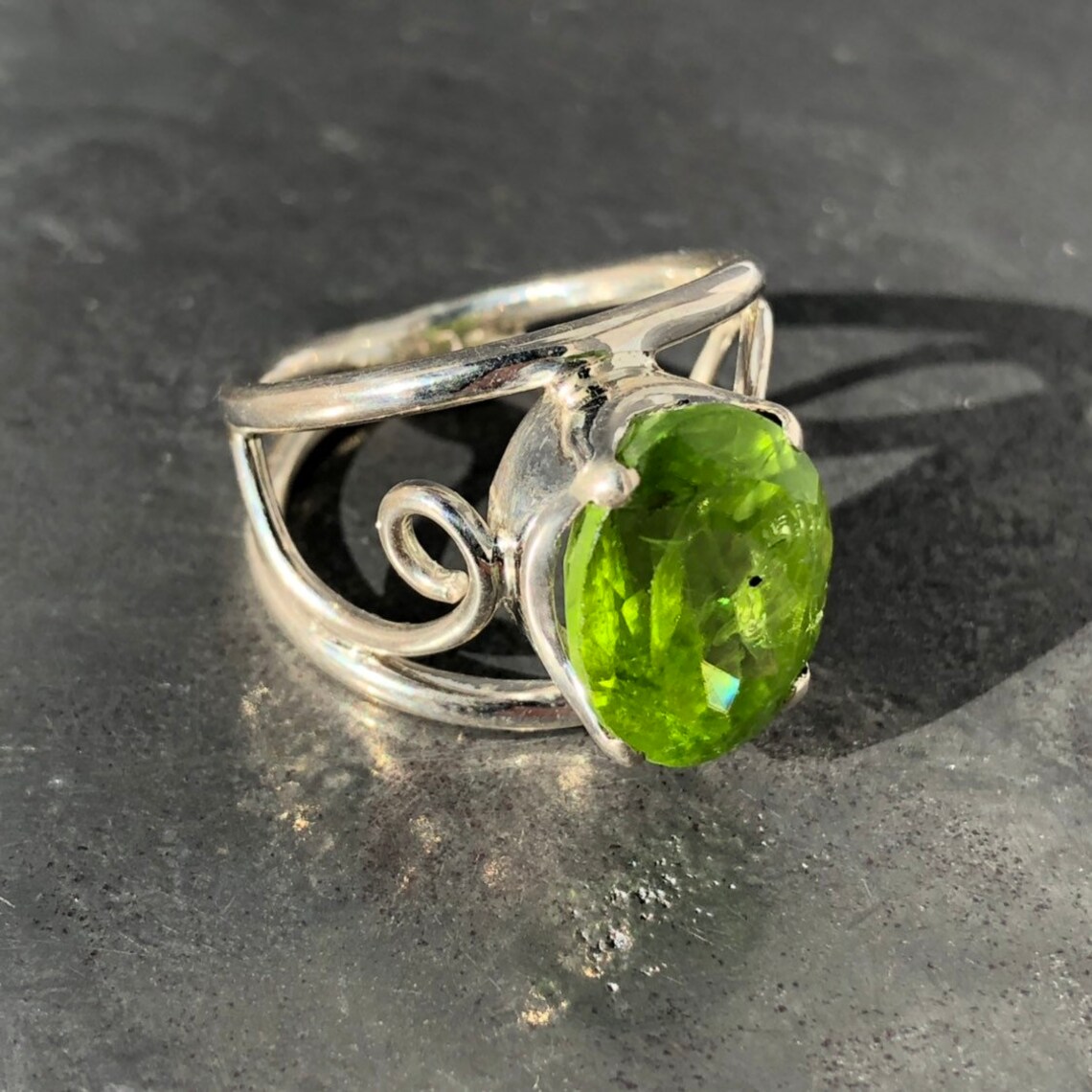 Peridot Ring - Etsy