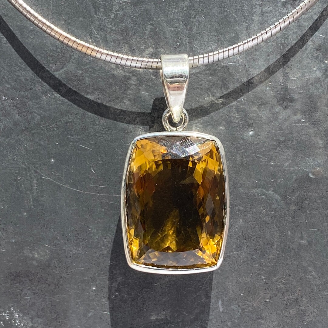 Champagne Quartz Pendant - Aaa Champagne Quartz Pendant - Filigree ...