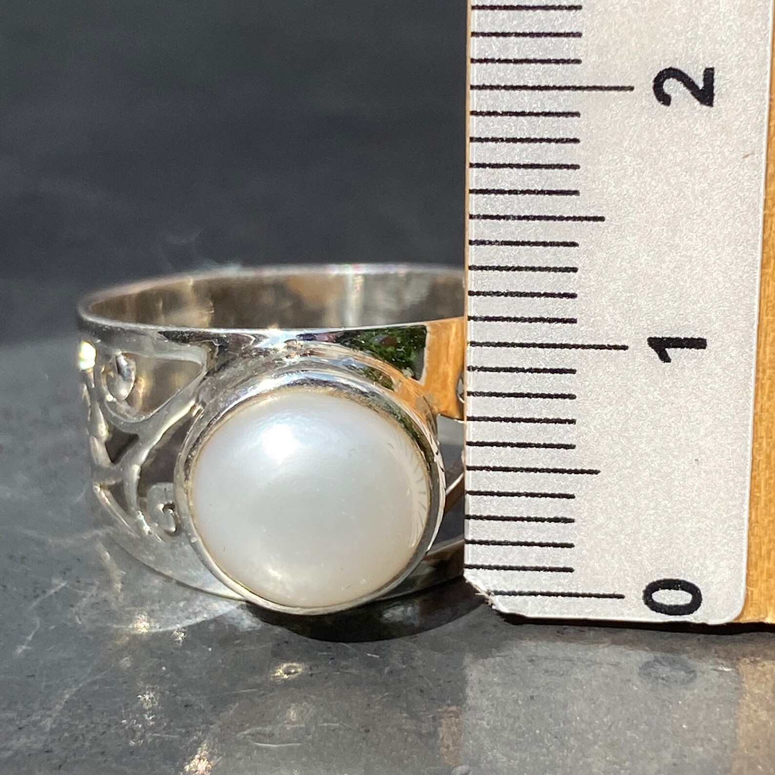 Anillo de perlas agua dulce Anillo de perlas plata Anillo - Etsy España