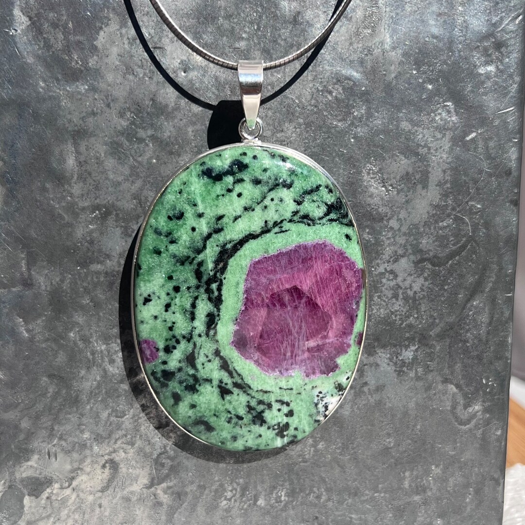 Ruby Zoisite Pendant - Silver Ruby Zoisite Pendant - Handmade Ruby Zoisite Pendant - Etsy