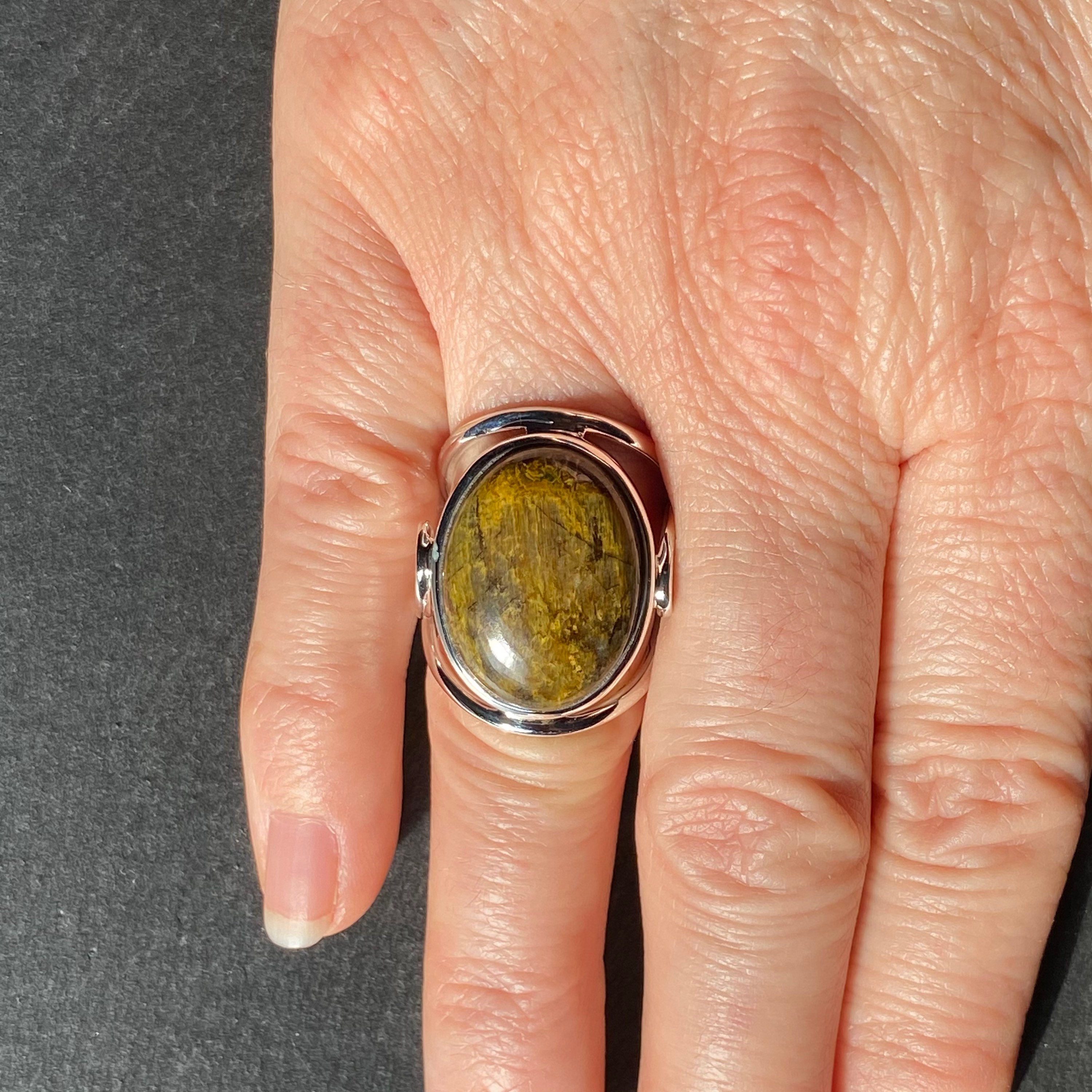 Nellite ring Neolite ring gold skies pietersite ring | Etsy